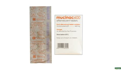 Buy Mucinac 600mg 10 Tablets Online At Best Price Wellness Forever
