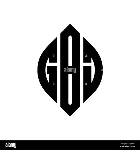 Gbj Circle Letter Logo Design With Circle And Ellipse Shape Gbj