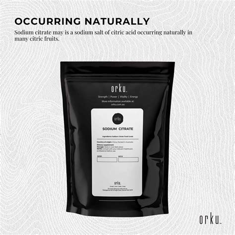 1kg Sodium Citrate Powder Trisodium Food Grade Salt Acid Preservative