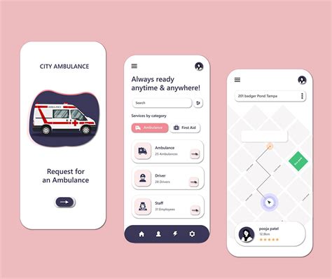 City Ambulance App Ui Design