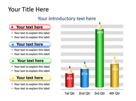 PowerPoint Slide Chart Graph Multicolor Data Driven TG CrystalGraphics