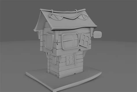 만화 공포 집 음영 렌더링 3d 모델 10 Unknown Fbx Obj Ma Free3d