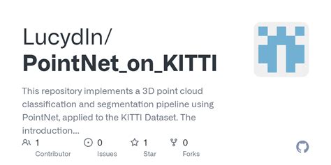 github lucydln pointnet on kitti this repository implements a 3d point cloud classification