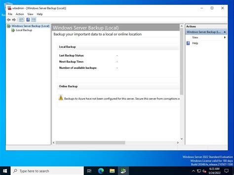 Windows Server 2022 Windows Server Backup Installation Procedure