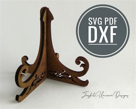 easel stand svg glowforge ready file laser cut file easel etsy
