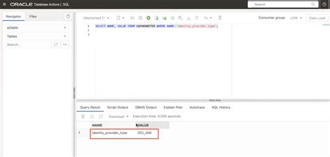 使用 Oracle Cloud Infrastructure Identity And Access Management Authentication 和 Oracle Autonomous