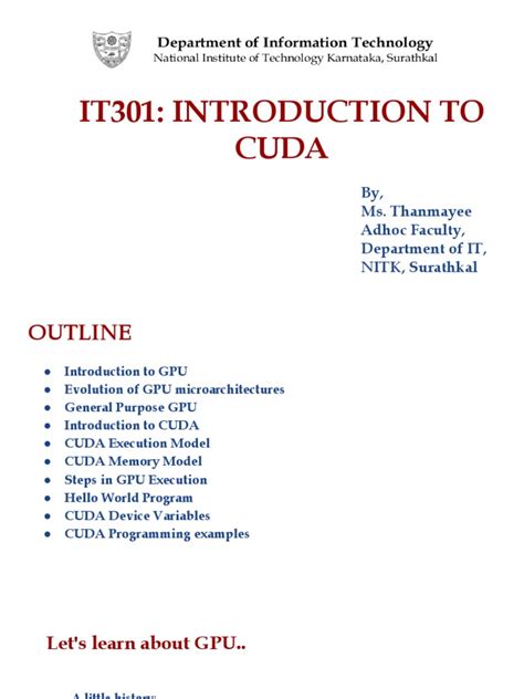 Gpu Cuda Part1 Pdf Graphics Processing Unit Central Processing Unit