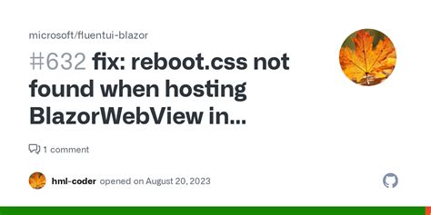 Fix Rebootcss Not Found When Hosting Blazorwebview In Windows Forms