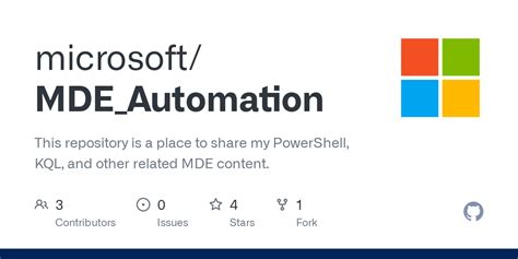 Github Microsoftmdeautomation This Repository Is A Place To Share My Powershell Kql And