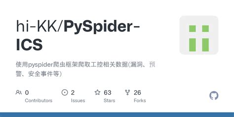 GitHub hi KK PySpider ICS 使用pyspider爬虫框架爬取工控相关数据 漏洞预警安全事件等