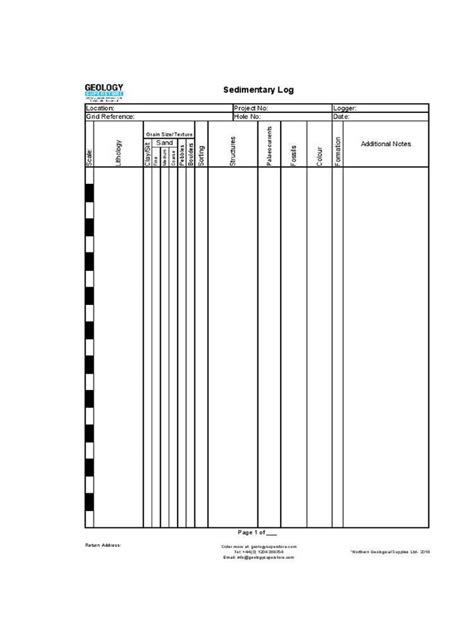 Sedimentary Log Pdf