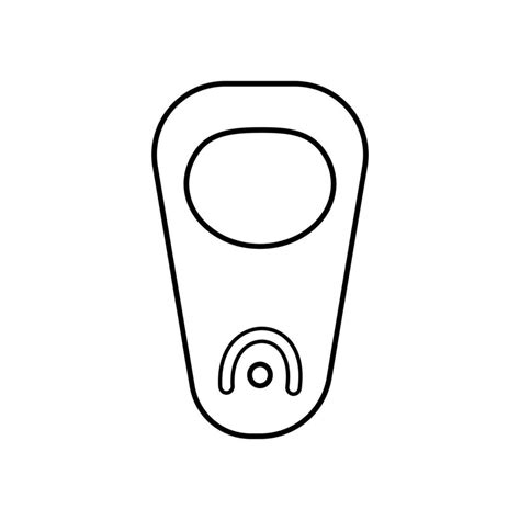 Pop Can Tab Vector Flat Outline Icon Illustration Isolated On White