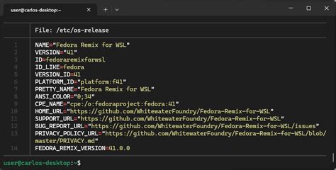 Fedora Remix For WSL 41 Released Whitewater Foundry