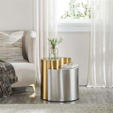 Hanstrong Small Coffee Table Nesting End Table Modern Ying