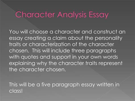 Ppt Character Analysis Essay Powerpoint Presentation Free Download