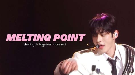 240112 셰어링 앤 투게더 콘서트 제로베이스원 Melting Point 김지웅 Focus 4k Youtube