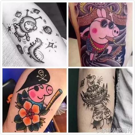 小猪佩奇纹身图案手稿小猪佩奇纹身图案 伤感说说吧