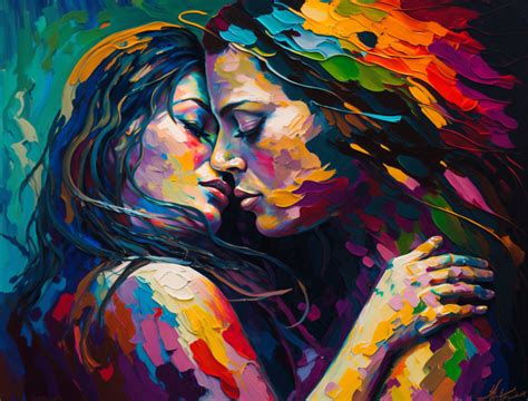Canvas Wall Art Canvas Wall Art Passionate Embrace Abstract Painting