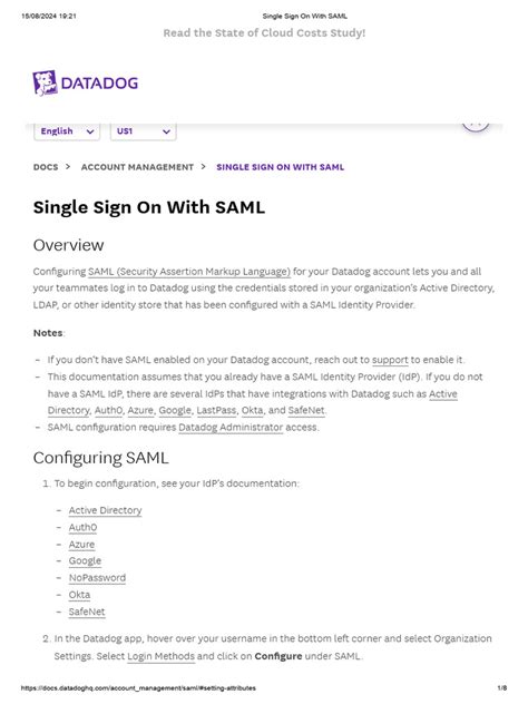 Single Sign On With Saml Saml Attributes Pdf