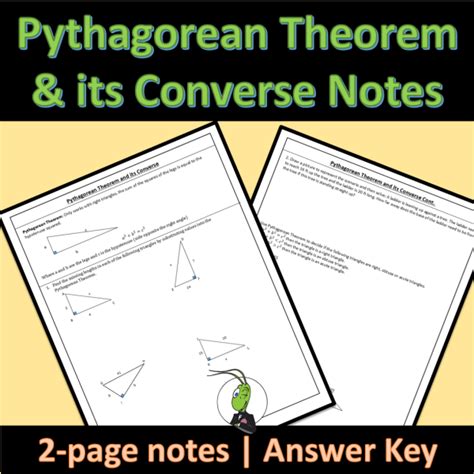 Pythagorean Theorem And Converse Geometry Guided Notes Trigonometry Unit Made By Teachers