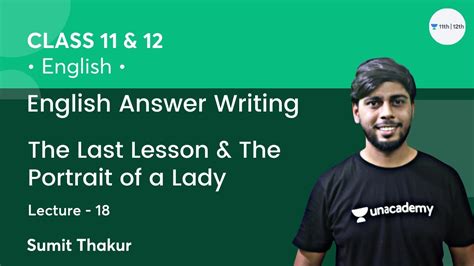 English Answer Writing The Last Lesson The Portrait Of A Lady L English Sumit Thakur