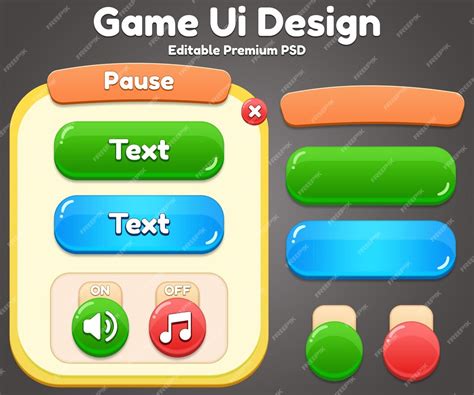 Premium Psd Premium Psd Modern Casual Game Ui Kit Design Game Ui Kit