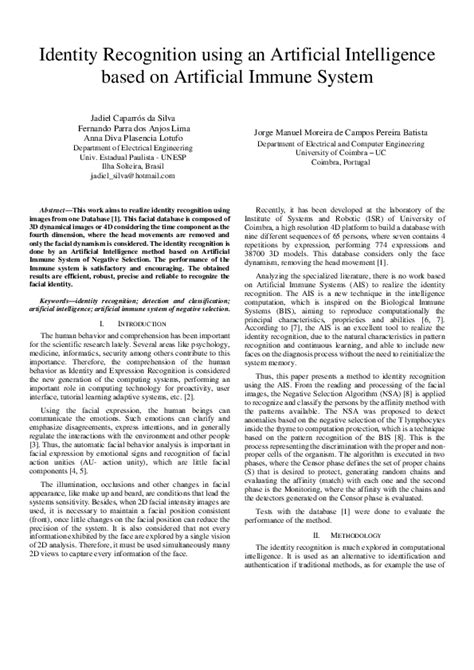 pdf identity recognition using an artificial intelligence based on