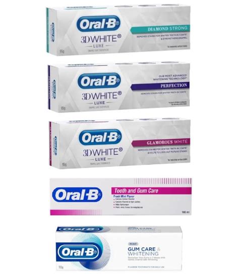 Oral B Oral B D White Luxe Glamorous White Diamond Strong Perfection G Gum Care