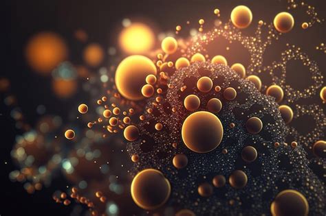 premium photo particle abstract background closeup ai generation