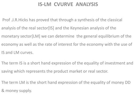 Is Lm Curve Ppt