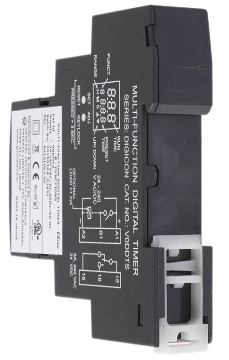 V DDTS GIC GIC DIN Rail Mount Timer Relay V Ac Dc Contact S H SPDT
