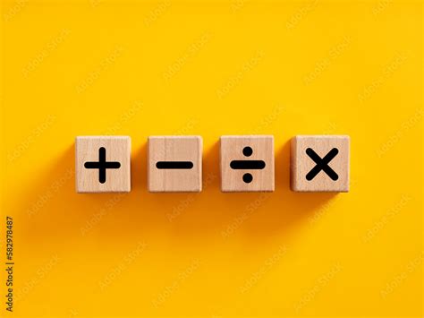 Basic Mathematical Operations Symbols Plus Minus Multiply And Divide