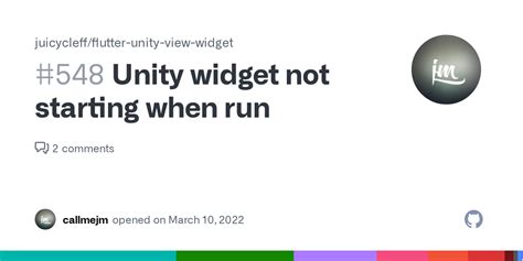 Unity Widget Not Starting When Run · Issue 548 · Juicycleffflutter Unity View Widget · Github