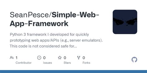 Github Seanpescesimple Web App Framework Python 3 Framework I Developed For Quickly