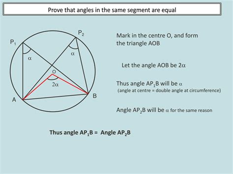 Ppt Proofs Of Circle Theorems Angles At Circumference And Equal