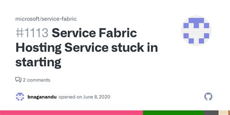 Service Fabric Hosting Service Stuck In Starting Issue Microsoft Service Fabric GitHub