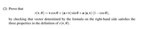 Solved Challenge Problem Recall That Given Any Vector U Chegg