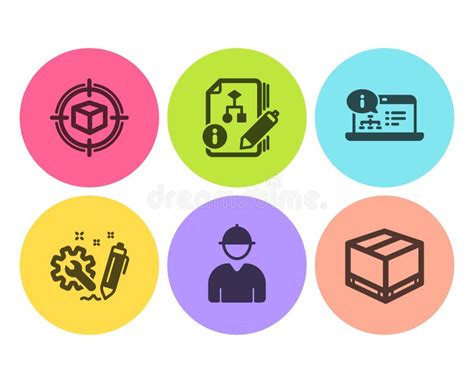 Algorithm Engineering And Engineer Icons Set Parcel Tracking Online Documentation And