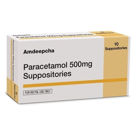 Paracetamol 500mg Suppositories 10s General Painkillers