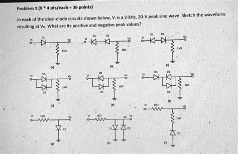 Problem Pts Each Points In Each Of The Ideal Diode