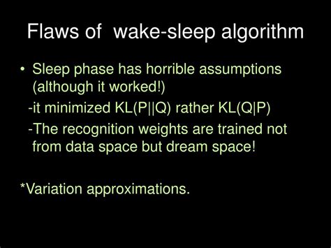 ppt wake sleep algorithm for representational learning powerpoint