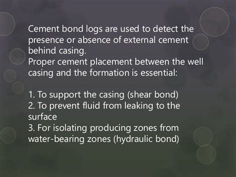 Cement Bond Log