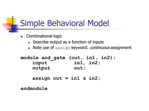 Ppt Ece 4680 Computer Architecture Verilog Presentation I Powerpoint