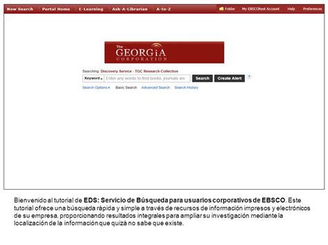 Tutorial EDS: Servicio de Búsqueda Para Usuarios Corporativos support ...
