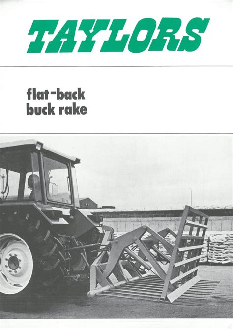 Taylor Tractor Flat Back Buck Rake Brochure