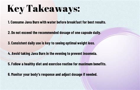 how should java burn be consumed for optimal results and what is the