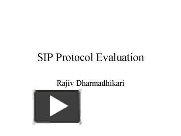 PPT SIP Protocol Evaluation PowerPoint Presentation Free To Download Id C ZWU O