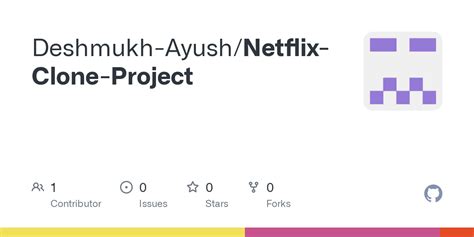 GitHub Deshmukh Ayush Netflix Clone Project