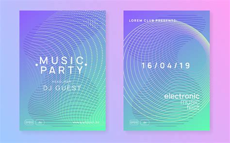 Edm 매거진 사이키델릭 디스코 초대 페스트 배너 일렉트로 초대 핑크 테크노 디자인 나이트 클럽 콘서트 그래픽 바이올렛 사운드 플라이어 Blue Edm 매거진 Dj에 대한