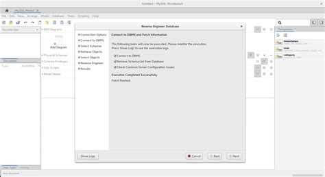 01 generate schema from database using mysql workbench connection